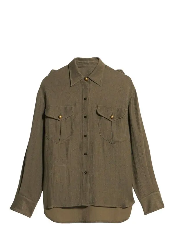 FORTELA Sahariana Linen Blend Shirt - Beige