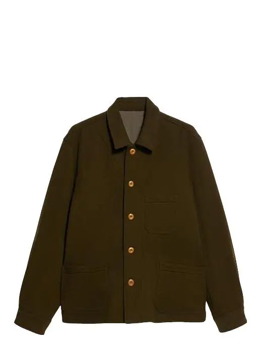 FORTELA Seneca Wool Twill Jacket - Military Green