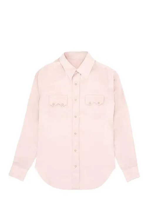 FORTELA Silk Texan Shirt - Pink