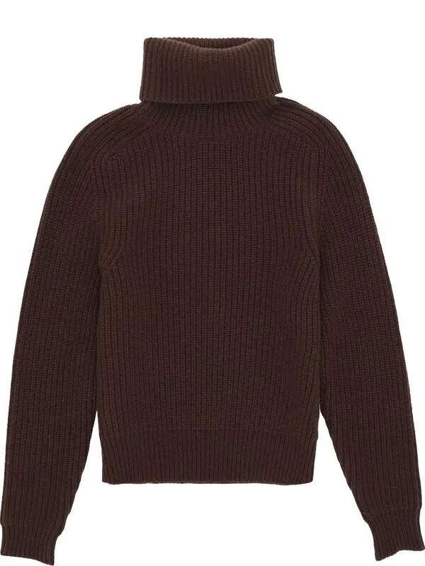 FORTELA Cashmere Turtleneck Sweater - Dark Brown