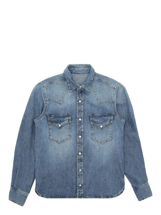 FORTELA Japan Denim Texan Shirt - Stone Wash