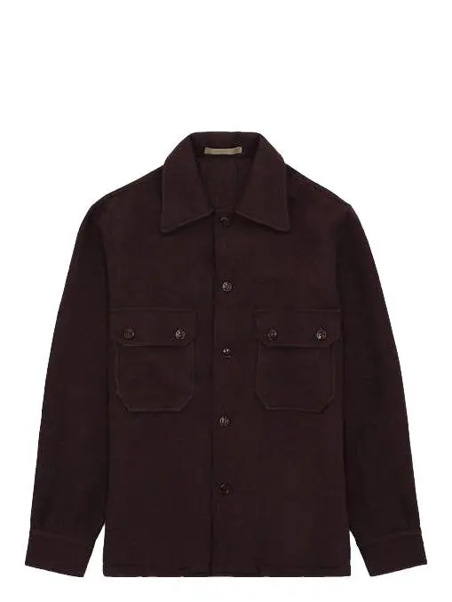 FORTELA Wool Overshirt - Burgundy