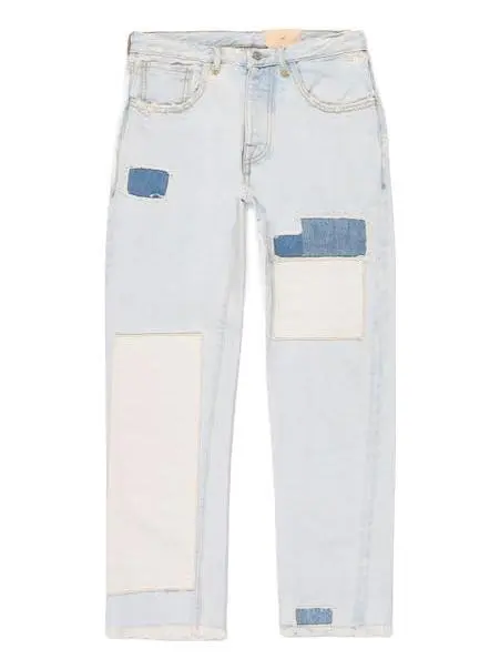 FORTELA 965 John Regular Fit Patchwork Denim Pants - Stone Wash