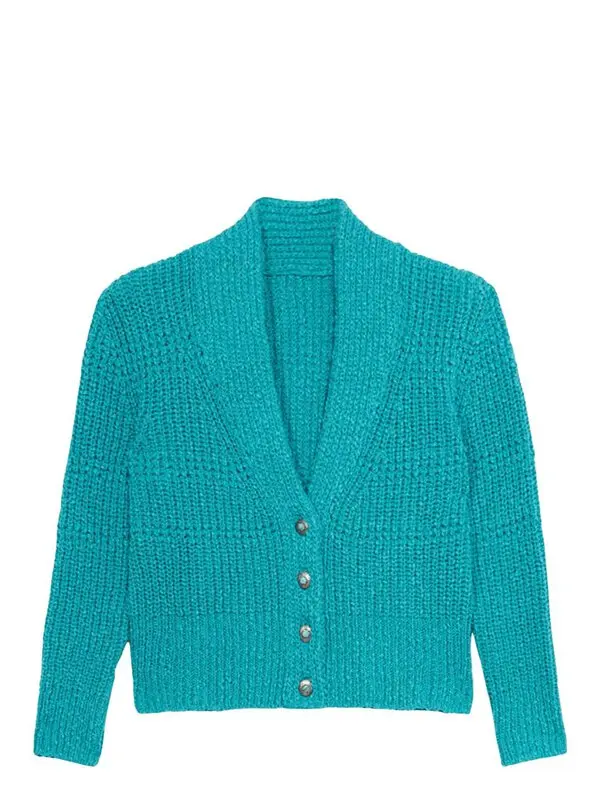 FORTELA Lola Navajo Style Open Knit Cardigan - Turquoise