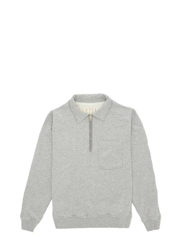 FORTELA Cotton Zip-up Sweatshirt - Grey
