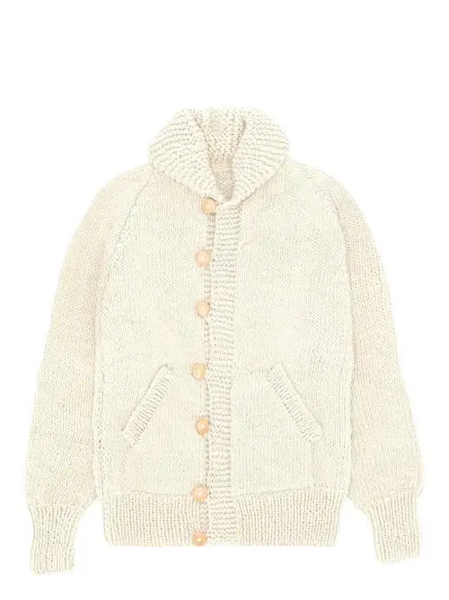 FORTELA Chamula Merino Wool Cardigan - Ivory
