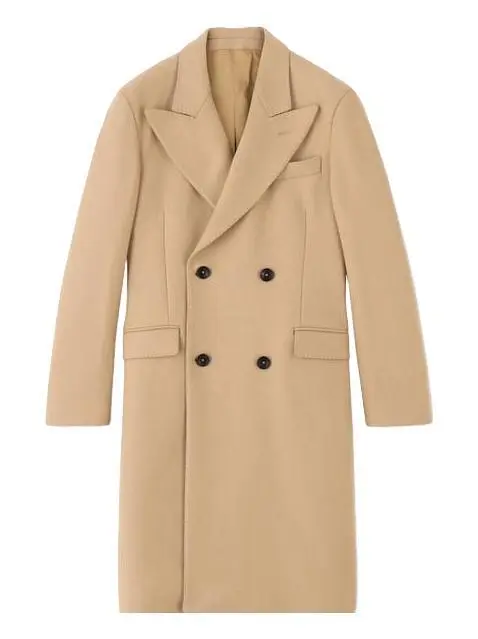 FORTELA Ernesto Double Breasted Wool Blend Coat - Camel
