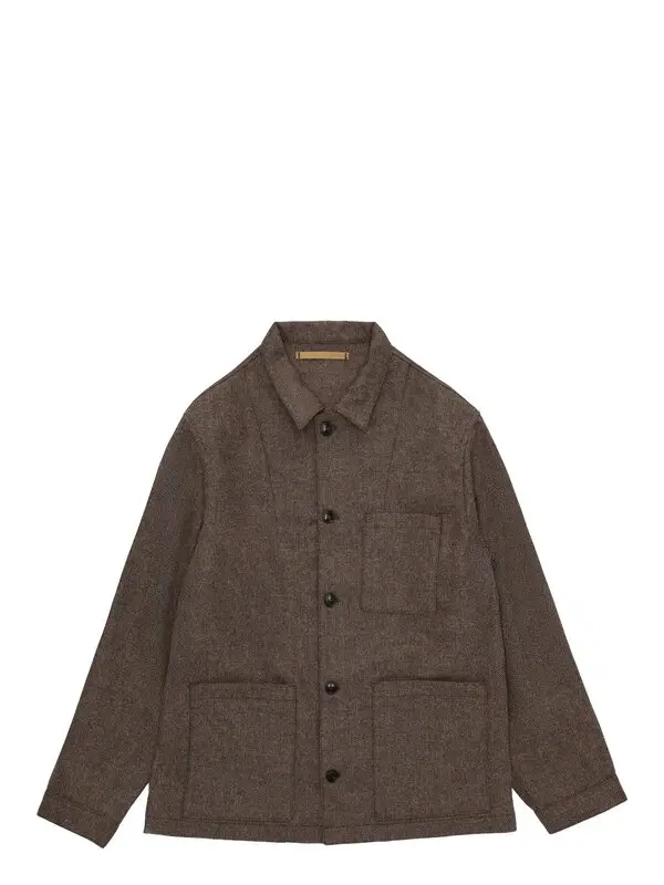 FORTELA Herringbone Wool Work Jacket - Multicolor