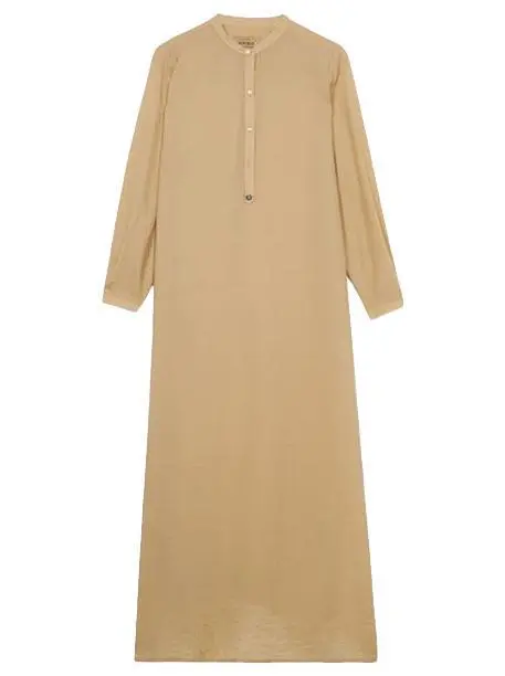 FORTELA Valery Cotton Muslin Kaftan Dress - Ecru