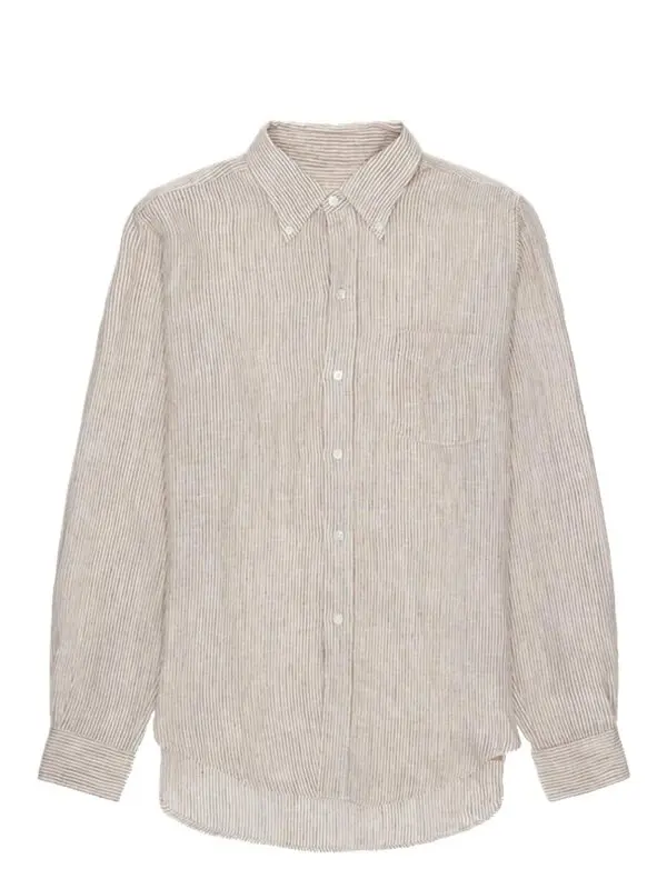 FORTELA King Linen Shirt - Brown