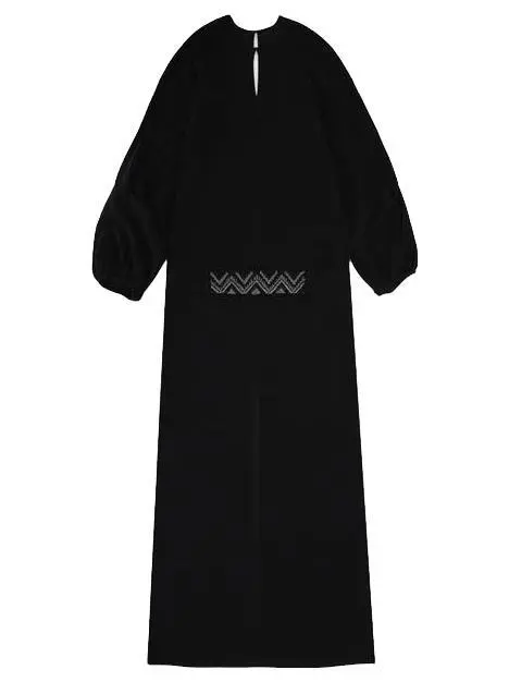 FORTELA Gilberte Silk Maxi Dress - Black