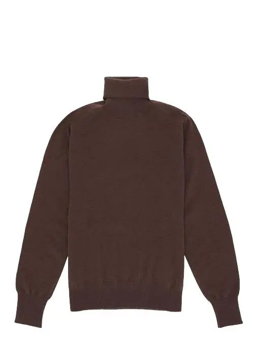 FORTELA Shannon High Neck Jumper - Dark Brown