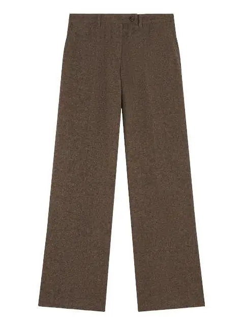 FORTELA Low Waist Wool Trousers - Ecru