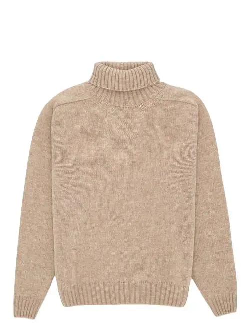 FORTELA High Neck Merino Wool Jumper - Ecru