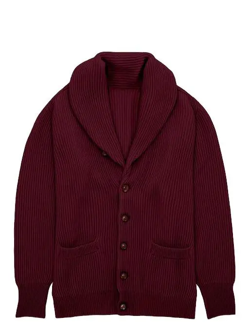 FORTELA Cashmere Cardigan - Burgundy