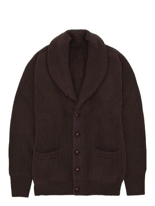 FORTELA Cashmere Cardigan - Dark Brown