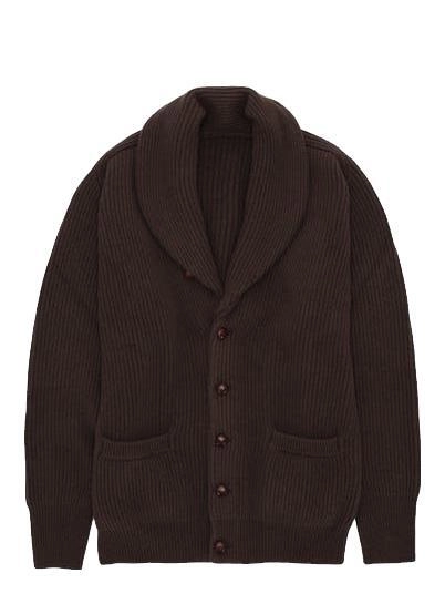 FORTELA Cashmere Cardigan - Dark Brown