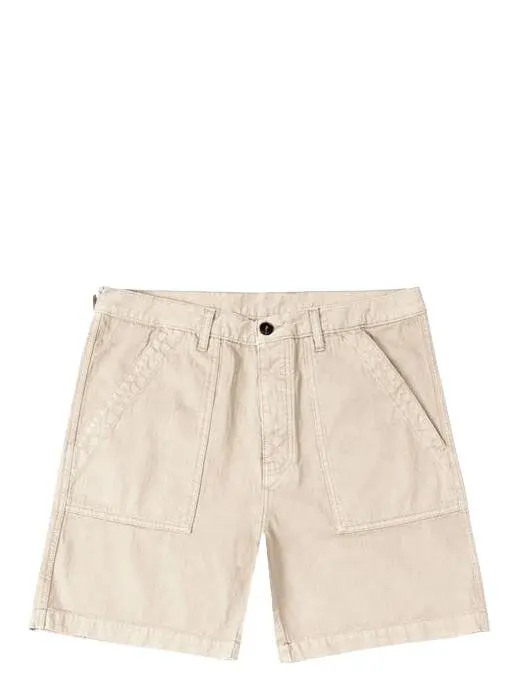 FORTELA Military Inspired Bermuda Shorts - Ecru