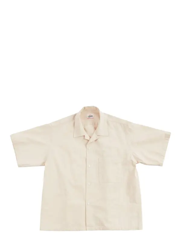 FORTELA Bowling Inspired Short Sleeve Shirt - Ecru
