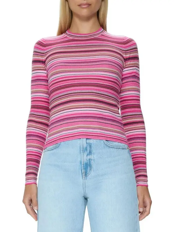 PISTOLA Madison Striped Sweater - Pink Brown Multi