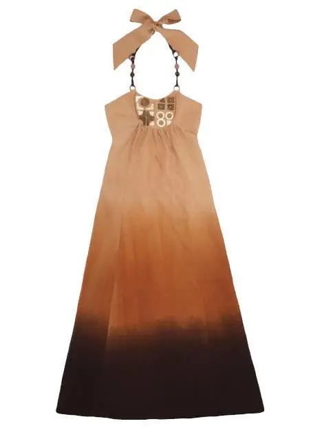 FORTELA Anfitrite Degradé Silk Dress - Multicolor