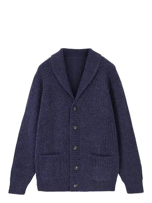 FORTELA Chad Alpaca Classic Cardigan - Blue