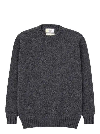 FORTELA Shetland Crew Neck Sweater - Dark Grey