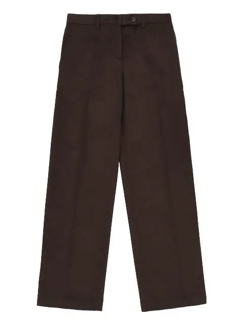 FORTELA Juliana Wide-leg Wool Trousers - Brown