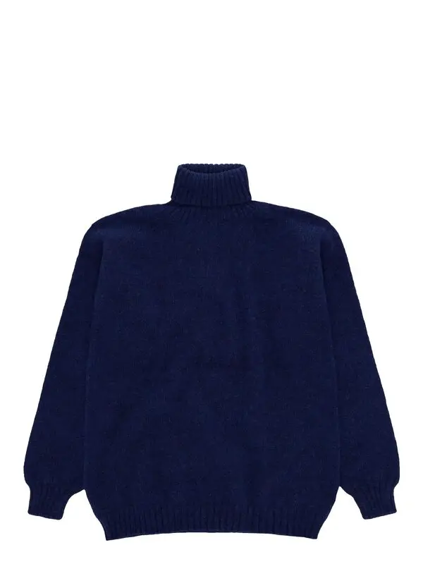 FORTELA Shetland Turtleneck Sweater - Blue