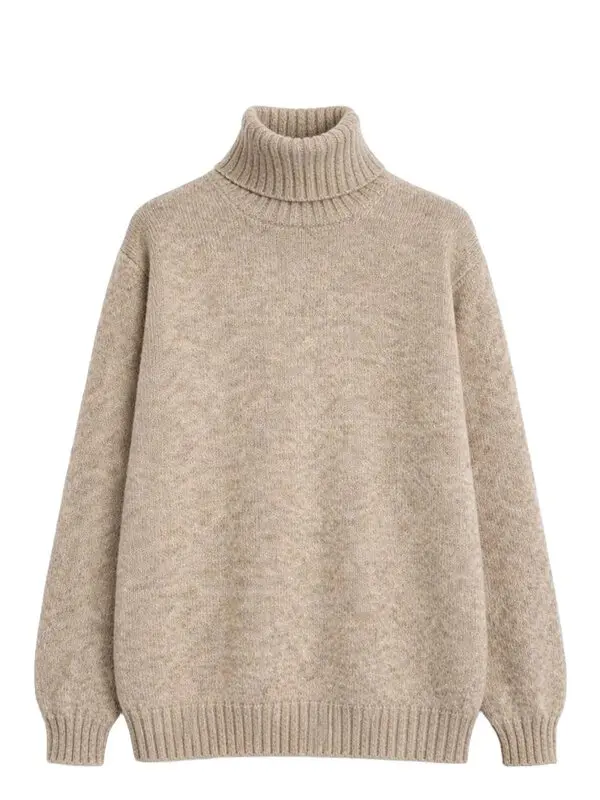 FORTELA Shetland Turtleneck Sweater - Cream