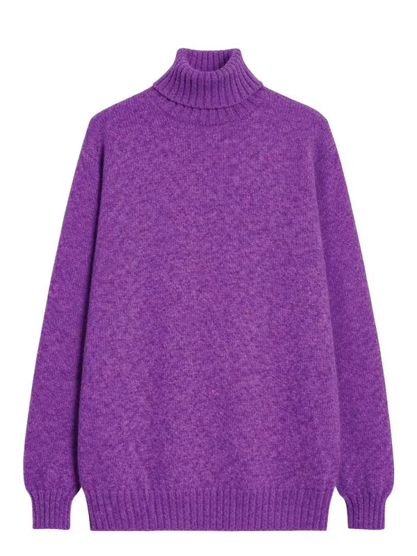 FORTELA Shetland Turtleneck Sweater - Violet