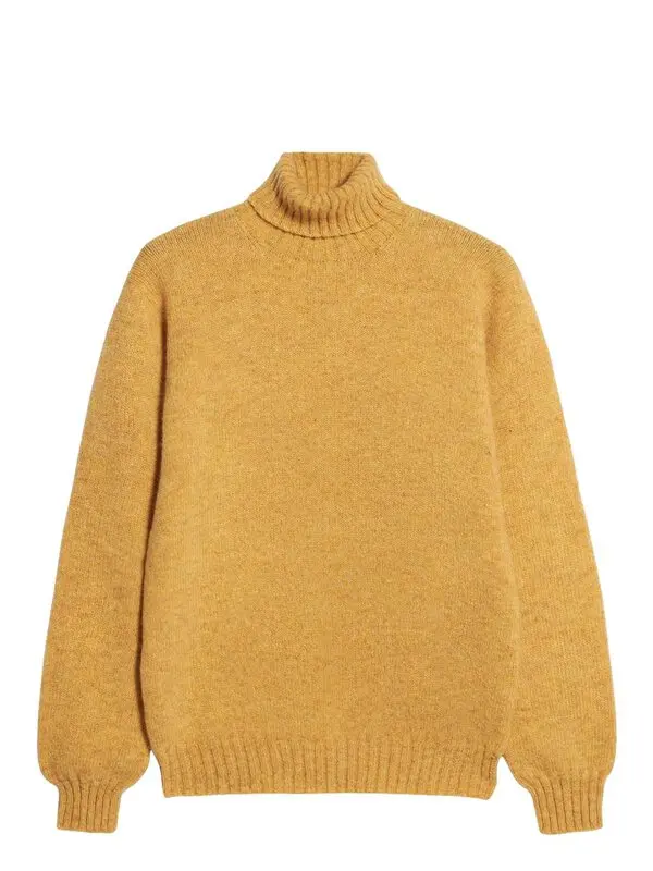 FORTELA Shetland Turtleneck Sweater - Yellow