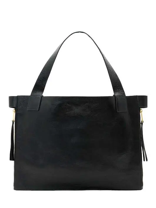 ALLSAINTS Marlo Leather East/west Tote - Black