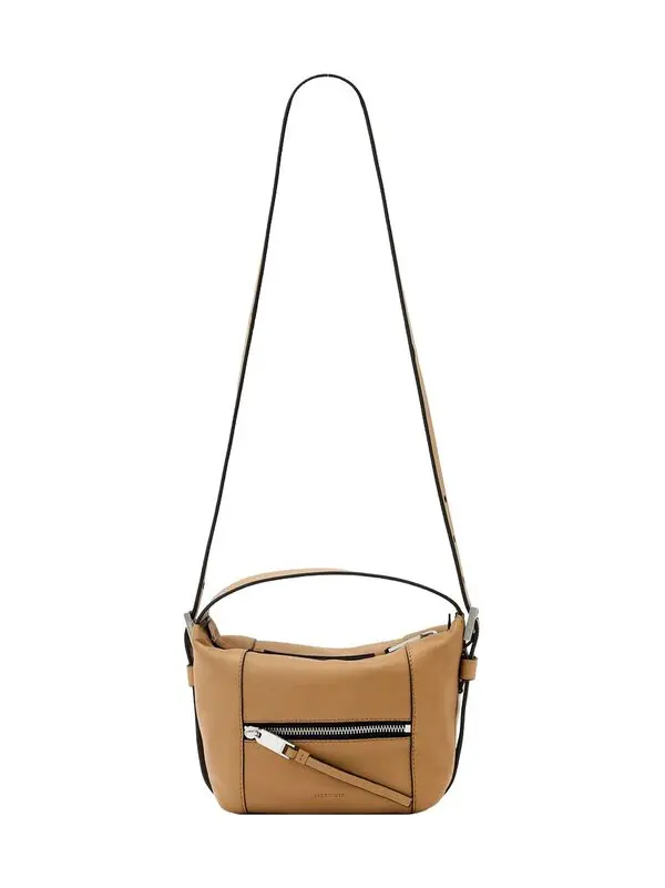 ALLSAINTS Mini Leather Crossbody Bag - Acetone Tan Brown