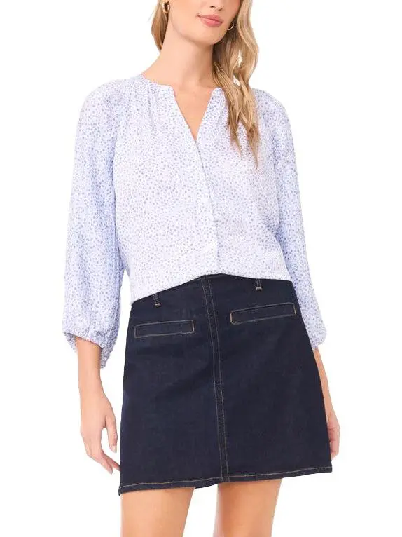 Vince Camuto Abstract Print Button-up Shirt - Lake Breeze