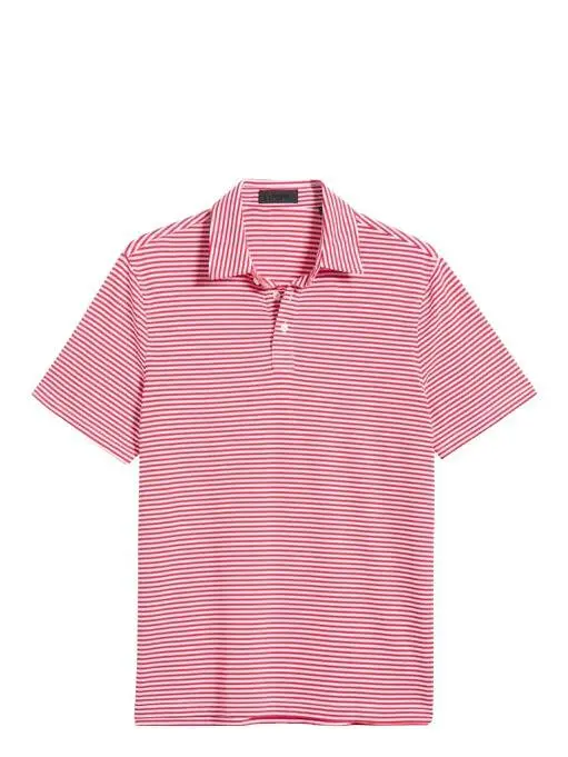 G/fore All Play Stripe Performance Golf Polo - Ruby