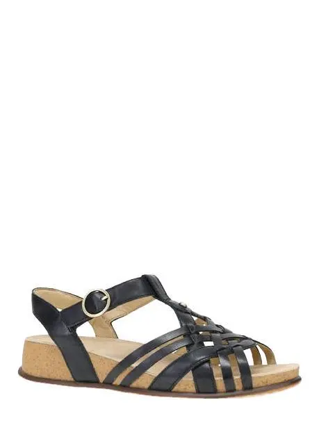 Dansko Slingback Platform Wedge Sandals - Black