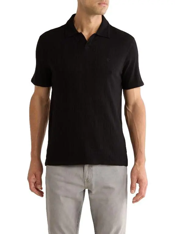 John Varvatos Leonardo Johnny Collar Polo - Black
