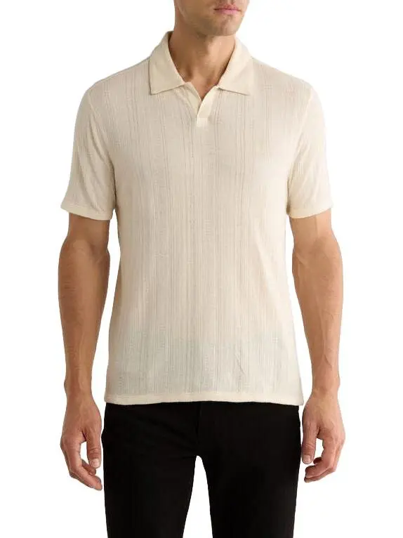 John Varvatos Leonardo Johnny Collar Polo - Chalk