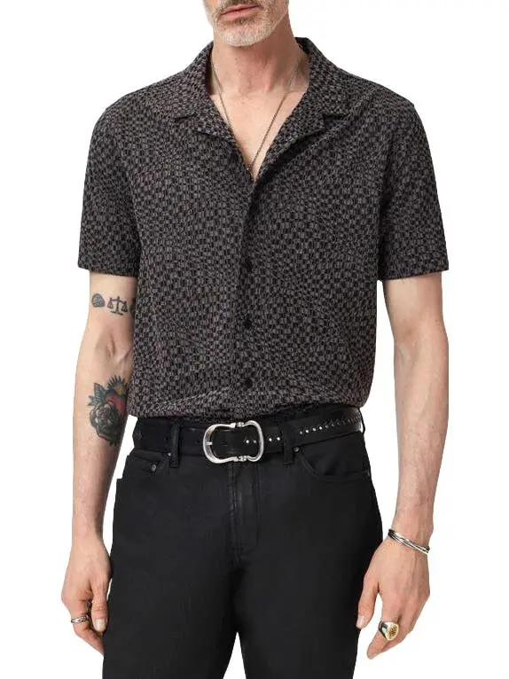 John Varvatos Cillian Camp Shirt - Black