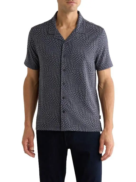 John Varvatos Cillian Camp Shirt - Deep Blue