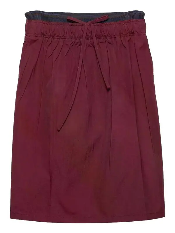 Prada Poplin Straight Fit Skirt - Red