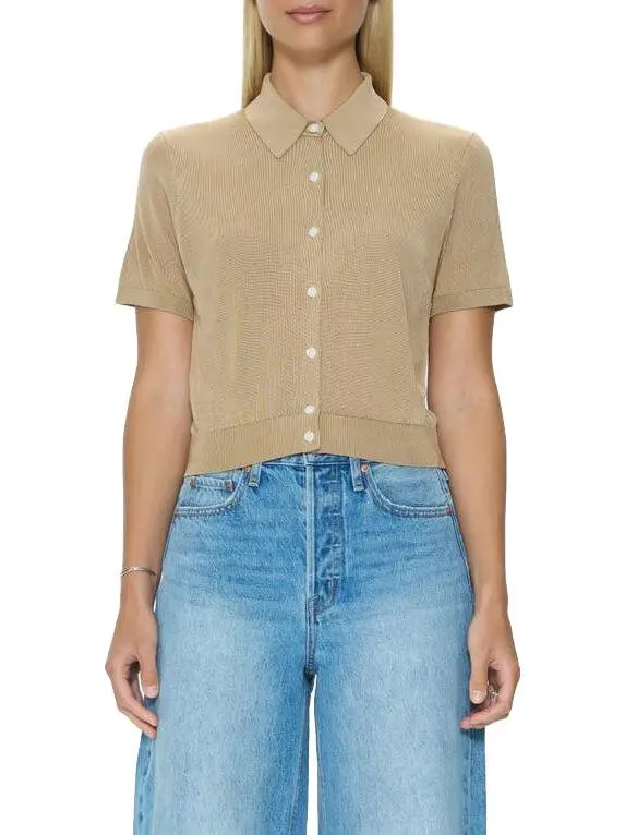 PISTOLA Lucca Short Sleeve Knit Top - Wheat