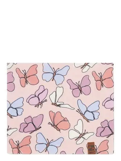 DEUX PAR DEUX Stretch Jersey Printed Butterflies Neck Tube - Pink Printed Butterflies