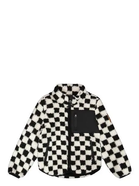 DEUX PAR DEUX Fleece Jacket - Black Checkerboard