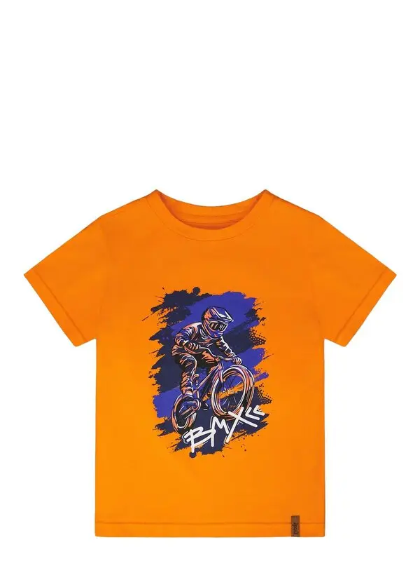 DEUX PAR DEUX Organic Cotton Jersey Bmx T-shirt - Orange