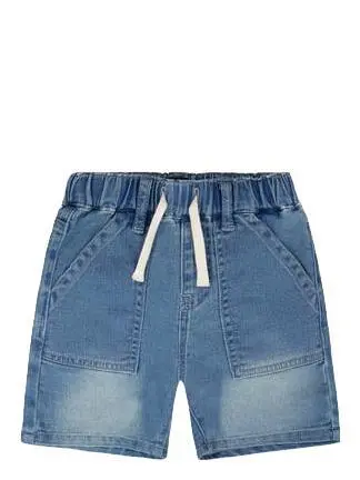 DEUX PAR DEUX French Terry Denim Shorts - Light Blue Denim