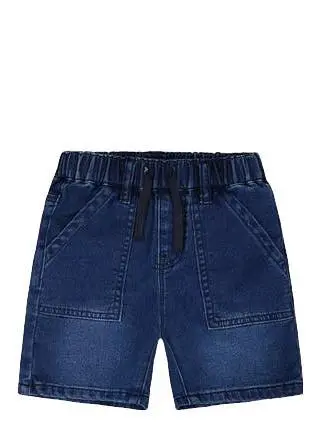 DEUX PAR DEUX French Terry Denim Shorts - Navy Blue Denim