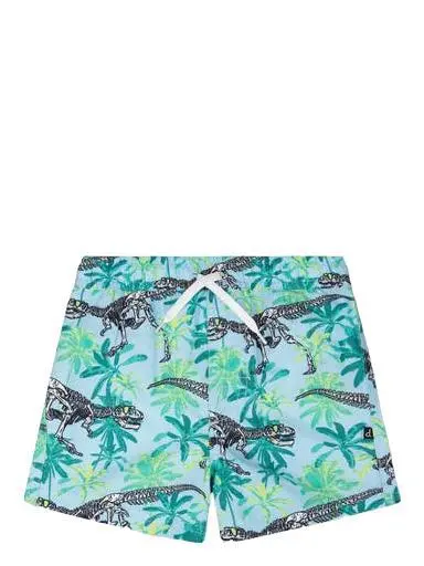 DEUX PAR DEUX Printed Boardshorts - Blue Skeleton Print