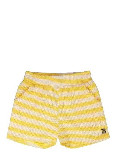 DEUX PAR DEUX Striped Shorts With Elastic Waist - Yellow & White Stripes